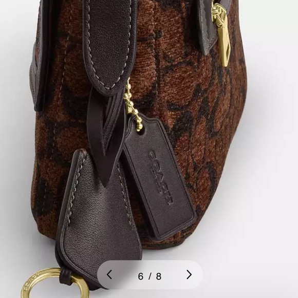 Coach | Bags | Coach Etta Small Flap Shoulder Bag In Signature Chenille ...